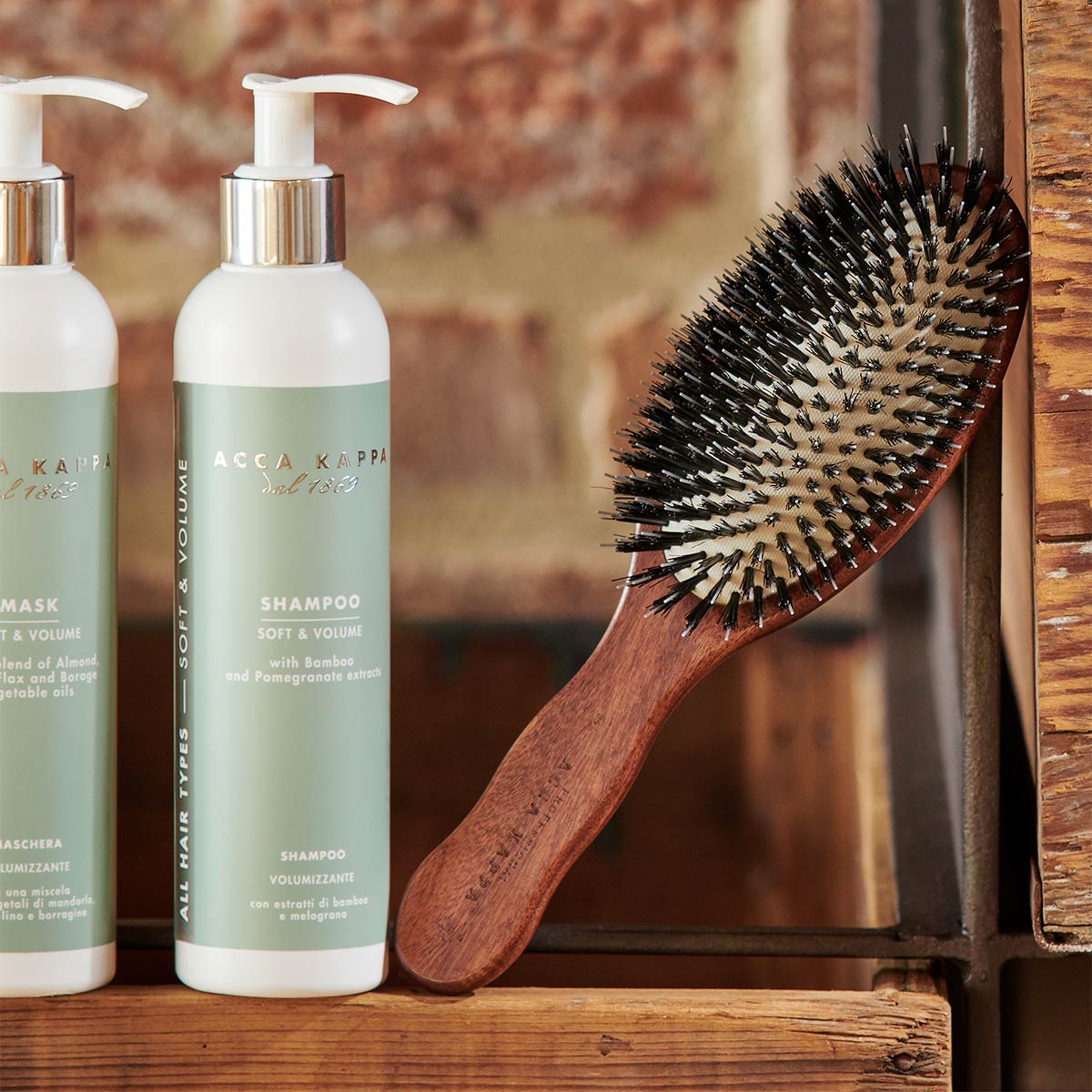 ACCA KAPPA Classic Oval Brush - Pure Bristle